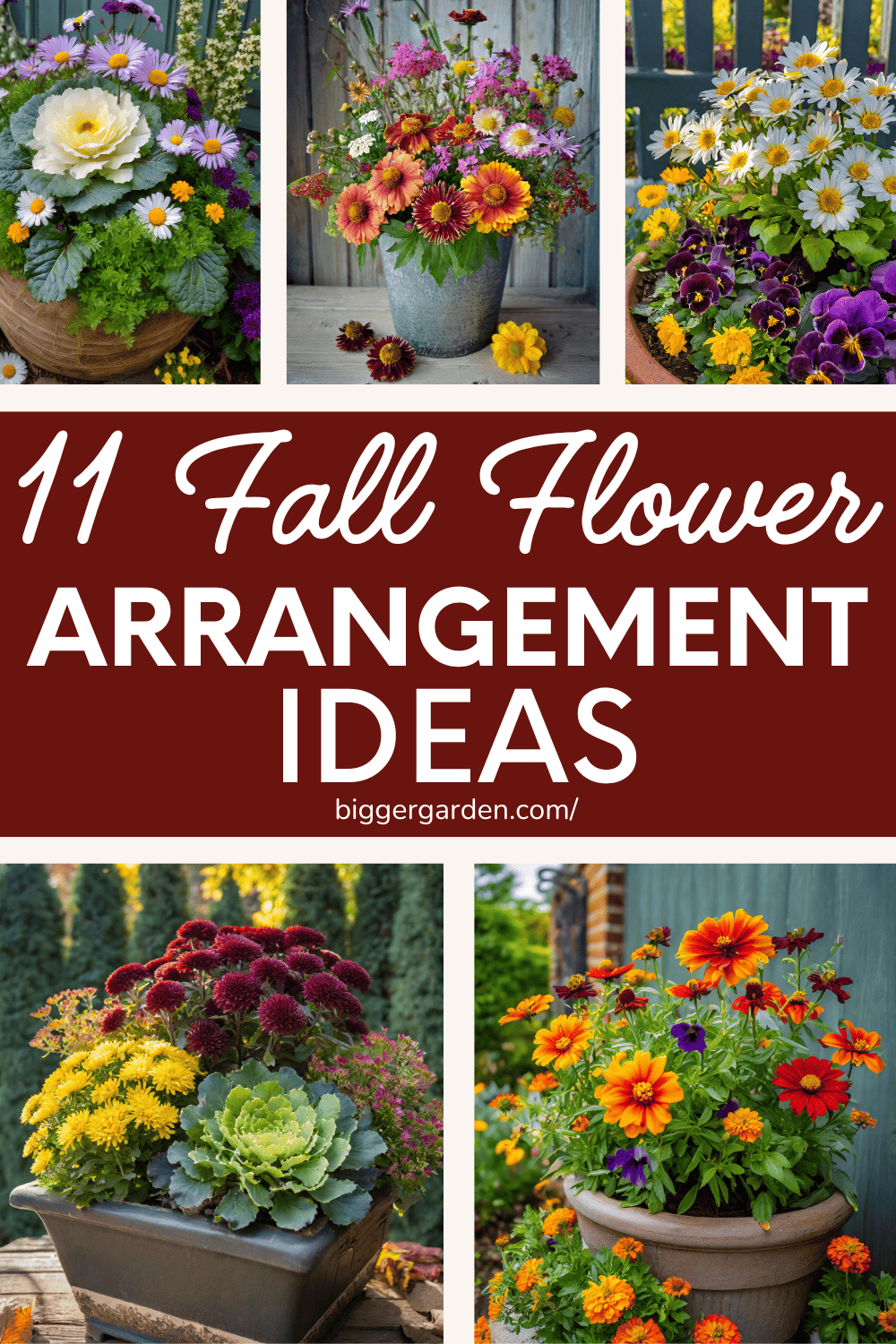 11 Stunning Fall Flower Arrangements for Pots | Bigger Garden