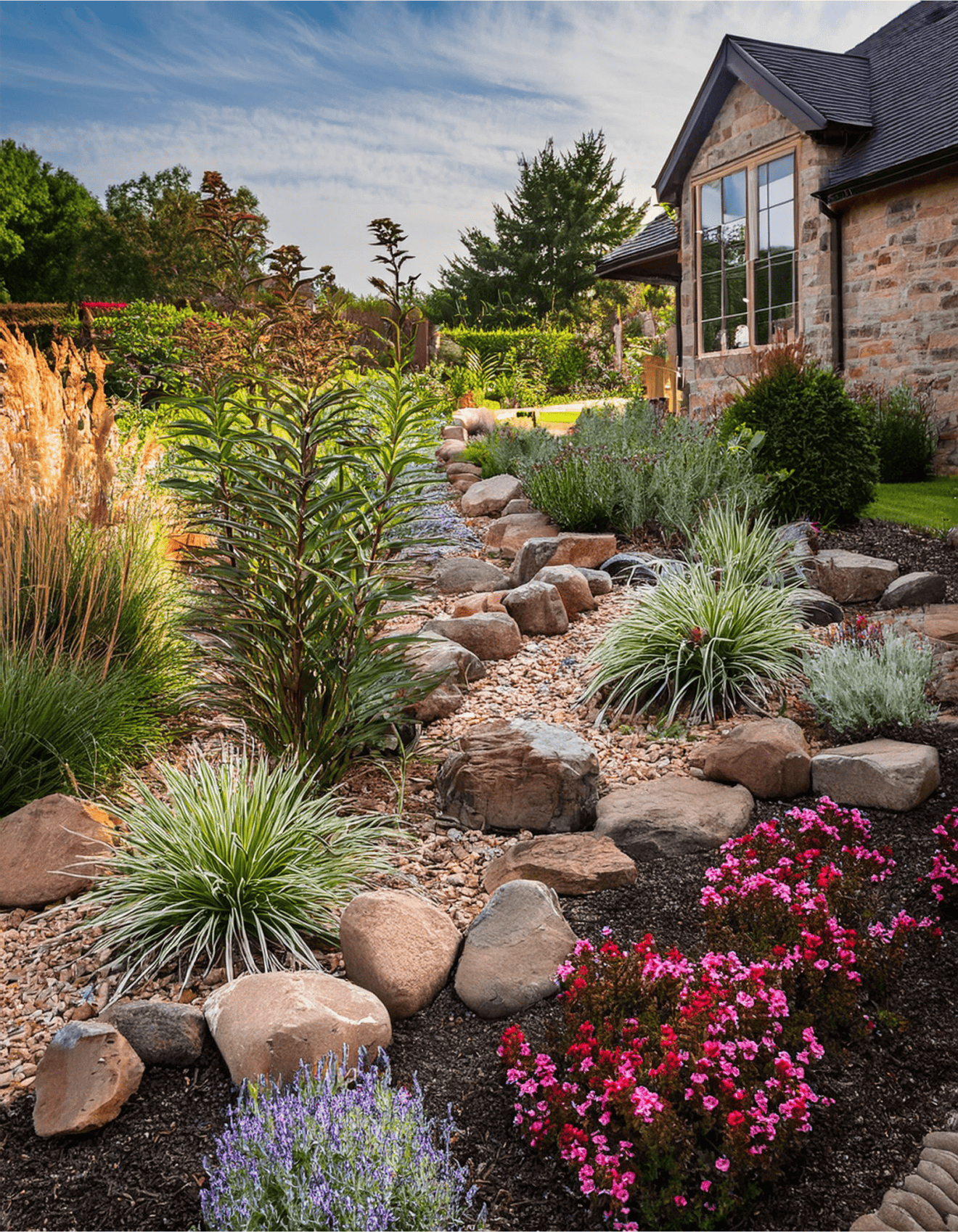 17 Creative Front Yard Landscaping Ideas with Rocks | Bigger Garden