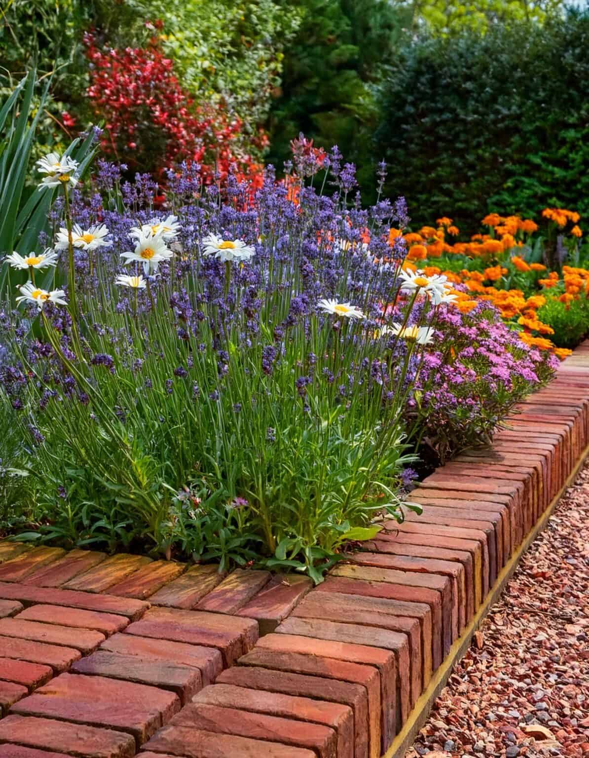 17 Brick Garden Edging Ideas to Frame Your Cottage Garden Flowers ...